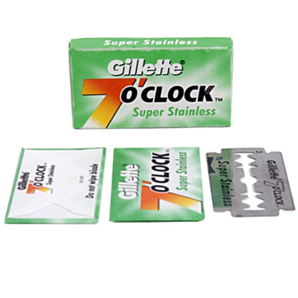 Gillette 7 O'Clock Super Stainless Double Edge Razor Blades (Green ...