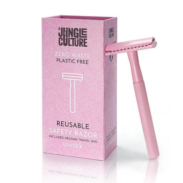 Jungle Culture Plastic-free Safety Razor (Pink) — Castle Rock Shaving